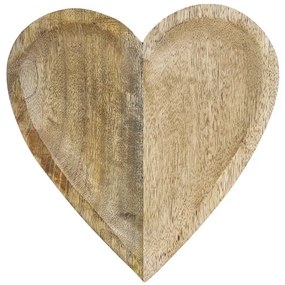 Miska ve tvaru srdce z mangového dřeva Mango Heart L - 25*25*2,5 cm