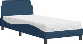 Postel s matrací Dover modrá 90 x 200 cm textil 3208330