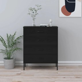 Komoda se zásuvkami černá 80 x 35 x 101,5 cm ocel 336205