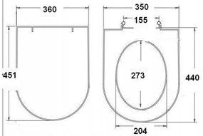 Cersanit Merida, antibakteriální toaletní sedátko z duroplastu, bílá, K98-0031