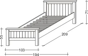 Gazel ANNY postel 180 bílo-hnědá