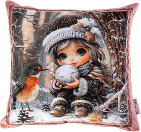 Sada 3 ks povlaků na polštářky WINTER GIRLS 45 x 45 cm