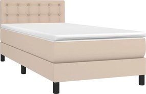 Box spring postel s matrací cappuccino 90x200 cm umělá kůže 3141106