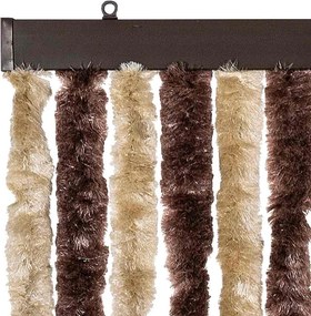 Závěs proti hmyzu béžový a světle hnědý 56 x 200 cm Chenille 315120