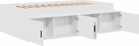 Rám postele se zásuvkou Bílá 80 x 200 cm Kompozitní dřevo 3335197