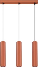 Sollux Lighting Závěsné svítidlo KARBON 3L červený okr