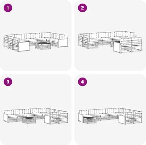 Venkovní pohovková souprava 10 ks Přirozená a Anthracitová 3383860