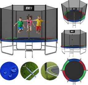 Velaco Zahradní trampolína se sítí a žebříkem ZUMA 244 cm