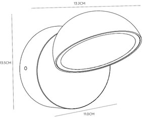 Lucide 22865/12/30 - LED Venkovní nástěnné svítidlo FINN LED/12W/230V IP54 černá