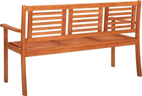 3místná zahradní lavice s poduškou 150 cm masivní eukalyptus 3061016