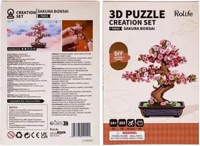 RoboTime 3D dřevěná skládačka Bonsaj sakura
