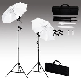 Foto studio set s fotopozadím, osvětlením a deštníky 3055087