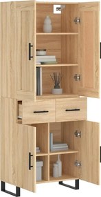 Skříň highboard dub sonoma 69,5 x 34 x 180 cm kompozitní dřevo 3199900