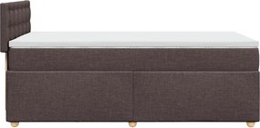 Box spring postel s matrací tmavě hnědá 90x200 cm textil 3286580