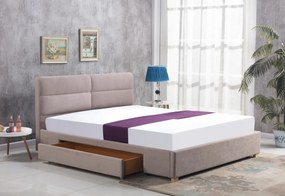 Čalouněná postel MERIDA, 160x200, béžová