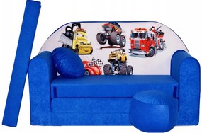 Modrá dětská pohovka 98 x 170 cm Cars
