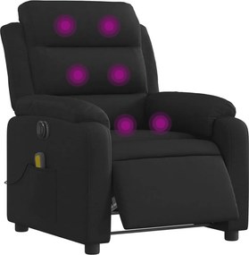 Elektrické masážní polohovací křeslo černé textil 3204970