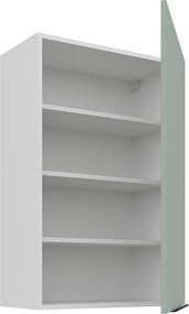 ARIA sb | horní skříňka 60 G-90 1F policová | 60 cm | VYSOKÁ | ANTI FINGERPRINT povrch | bílá/aquamarine