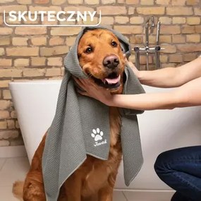 Vileda Pet Pro L šedá / Osuška pro zvířata / mikrovlákno / 100 x 65 cm
