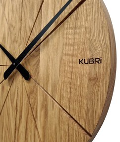 KUBRi 0093 - dubové hodiny české výroby o průměru 44 cm