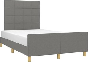 Rám postele bez matrací tmavě šedá 120x190 cm textil 3270514