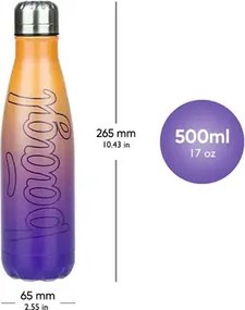 BAAGL Termoláhev s kovovým víčkem Gradient žluto-fialová 500 ml