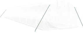 Skleník s ocelovým rámem bílý 48 m² 16 x 3 x 2 m 3188056
