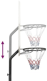 vidaXL Basketbalový koš bílý 282–352 cm polyethylen