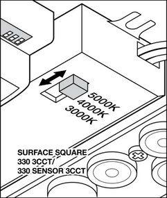 LED svítidlo LEDVANCE SF Square 24W 3000K 330mm IP44 s pohybovým čidlem