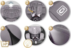 Autosedačka ISOFIX, 0-36kg, šedá | Nukido Prestige