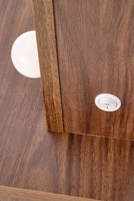 Toaletní stolek HOLLYWOOD s LED osvětlením 94 cm kašmírový/ořech
