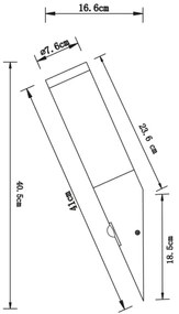 Globo 3157AS - Venkovní nástěnné svítidlo se senzorem BOSTON 1xE27/15W/230V IP44