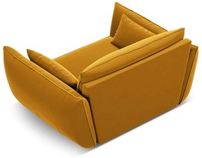 Sametové křeslo v hořčicové barvě Vanda – Mazzini Sofas