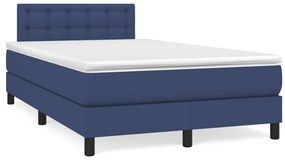 Box spring postel s matrací a LED modrá 120x190 cm textil 3270073
