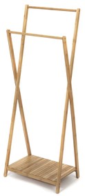 Bambusový věšák na oblečení Compactor Stender Bamboo - dvojitý 60 x 34 x 142/162cm