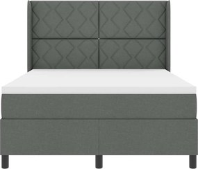 Postel s boxspringem s polštářem Tmavě šedá 200 x 160 cm textil 3341715