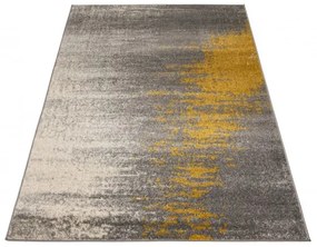 Moderní kusový koberec SPRING H170A Šedý Žlutý Rozměr: 80x200 cm