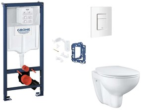 Grohe Rapid SL - Set předstěnové instalace, klozetu, sedátka SoftClose, tlačítka Skate Cosmopolitan a sady pro vhazování tablet, alpská bílá SANI11BB3145