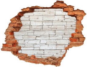 Wallmuralia Díra 3D fototapeta na stěnu Bílá stěna kámen 90x70 cm
