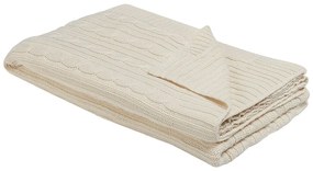 Bavlněná deka 110 x 180 cm béžová ANAMUR Beliani