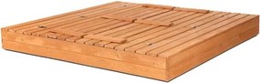 Dětské dřevěné pískoviště s poklopem a lavičkami Baby Mix 180x180 cm