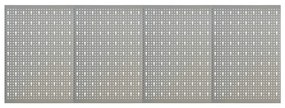 Nástěnné děrované panely 4 ks 40 x 58 cm ocel 145350