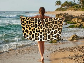 Rychleschnoucí XL plážová osuška SAVANNA barevná 100 x 180 cm, 100% mikrovlákno