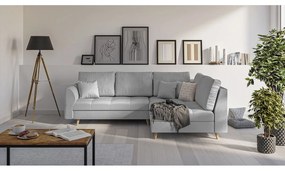 Šedá rohová pohovka (pravý roh) Ariella – Ropez