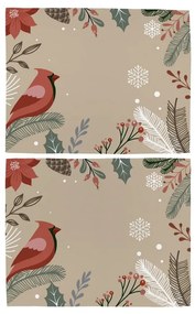 Látková prostírání s vánočním motivem v sadě 2 ks 35x45 cm Frosted Branches – Butter Kings