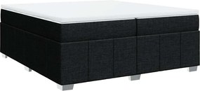 Box spring postel s matrací černá 200x200 cm textil 3285500
