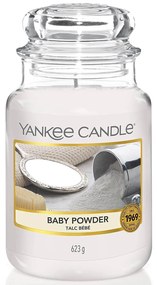 Yankee Candle Svíčka Yankee Candle 623 g - Baby Powder, bílá barva, sklo, vosk