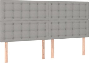 Box spring postel s matrací světle šedá 200 x 200 cm textil 3137501