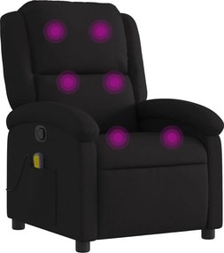 Masážní křeslo s polohovacím mechanismem, černé, látkové 3205418