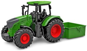 Kids Globe Farming traktor zelený se sklápěčkou volný chod 27,5 cm